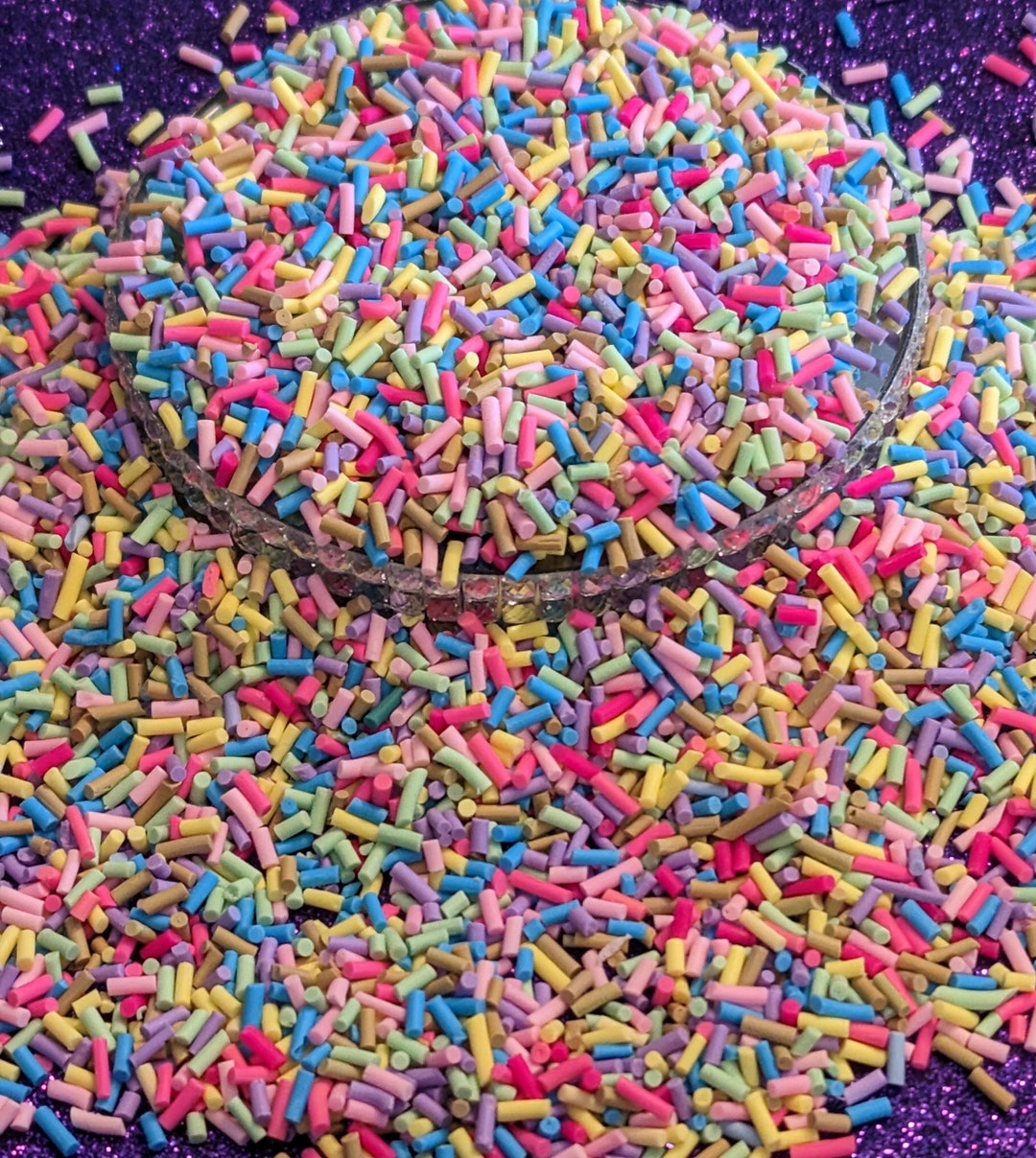 Fake Sprinkles - Light Rainbow Sprinkles - Use With Slime, Lip Gloss ...