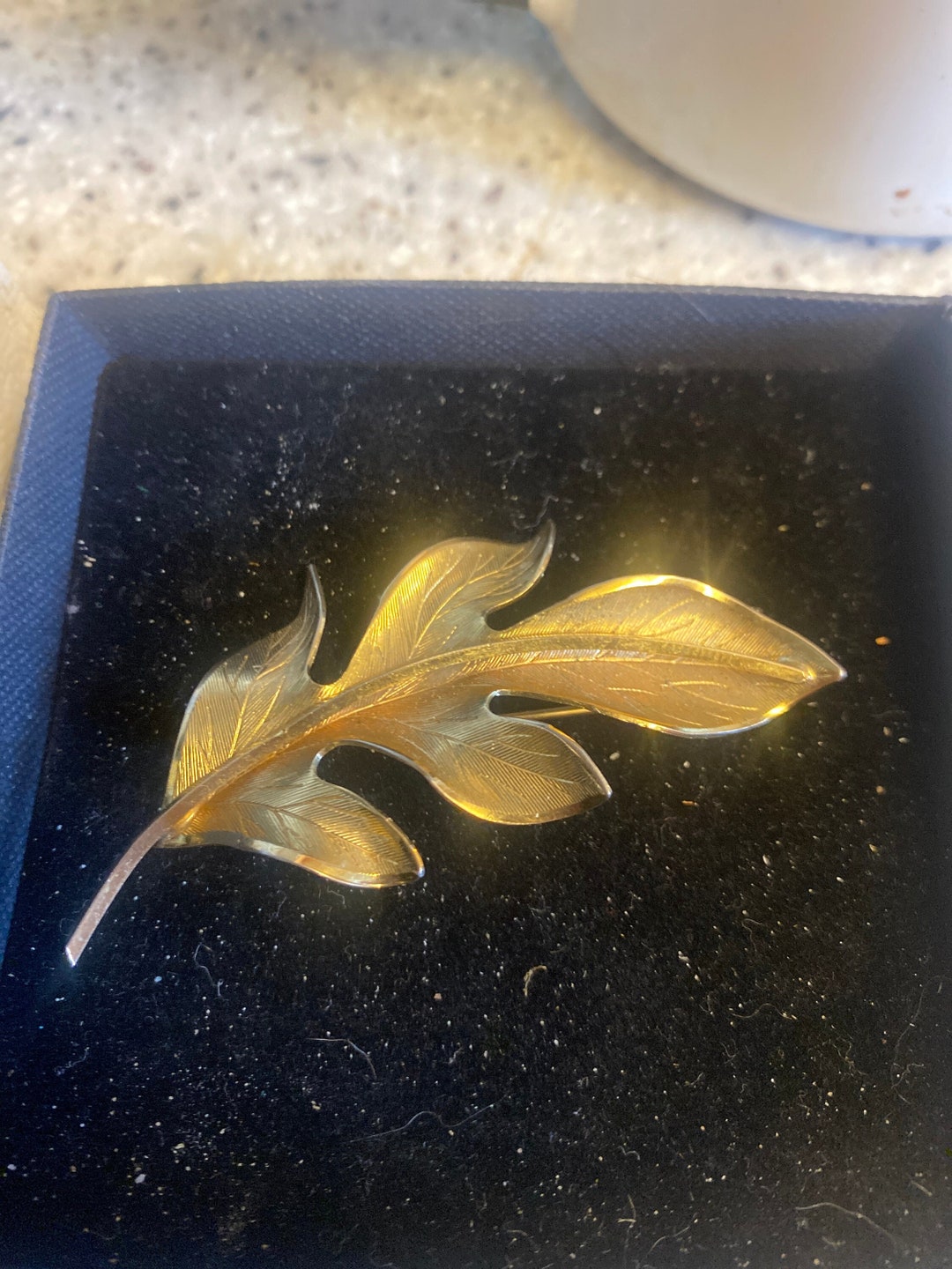 Brass Leaf Badge - Etsy