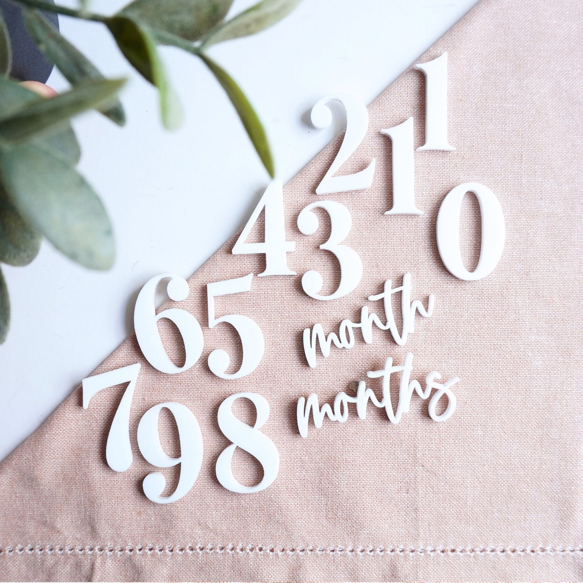 Scallop Baby Milestone Bundle of 3 L| Customizable Newborn Milestone ...