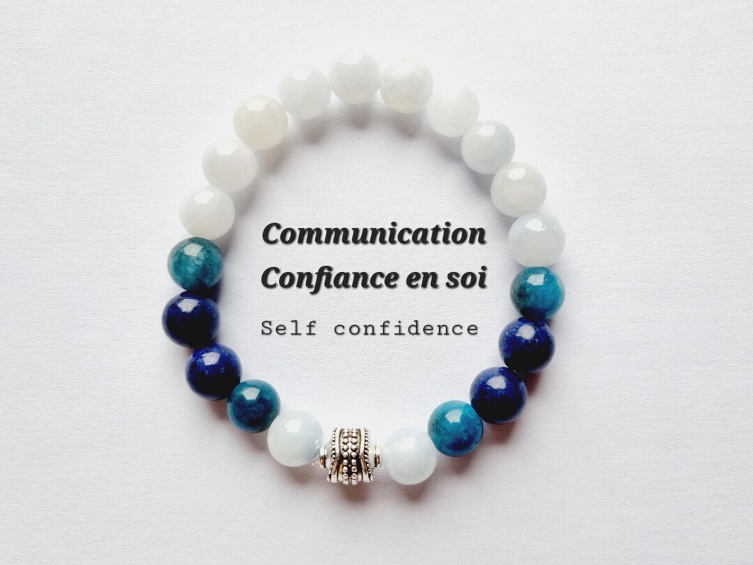 Communication Bracelet Self-confidence Natural Stones Lapis Lazuli ...