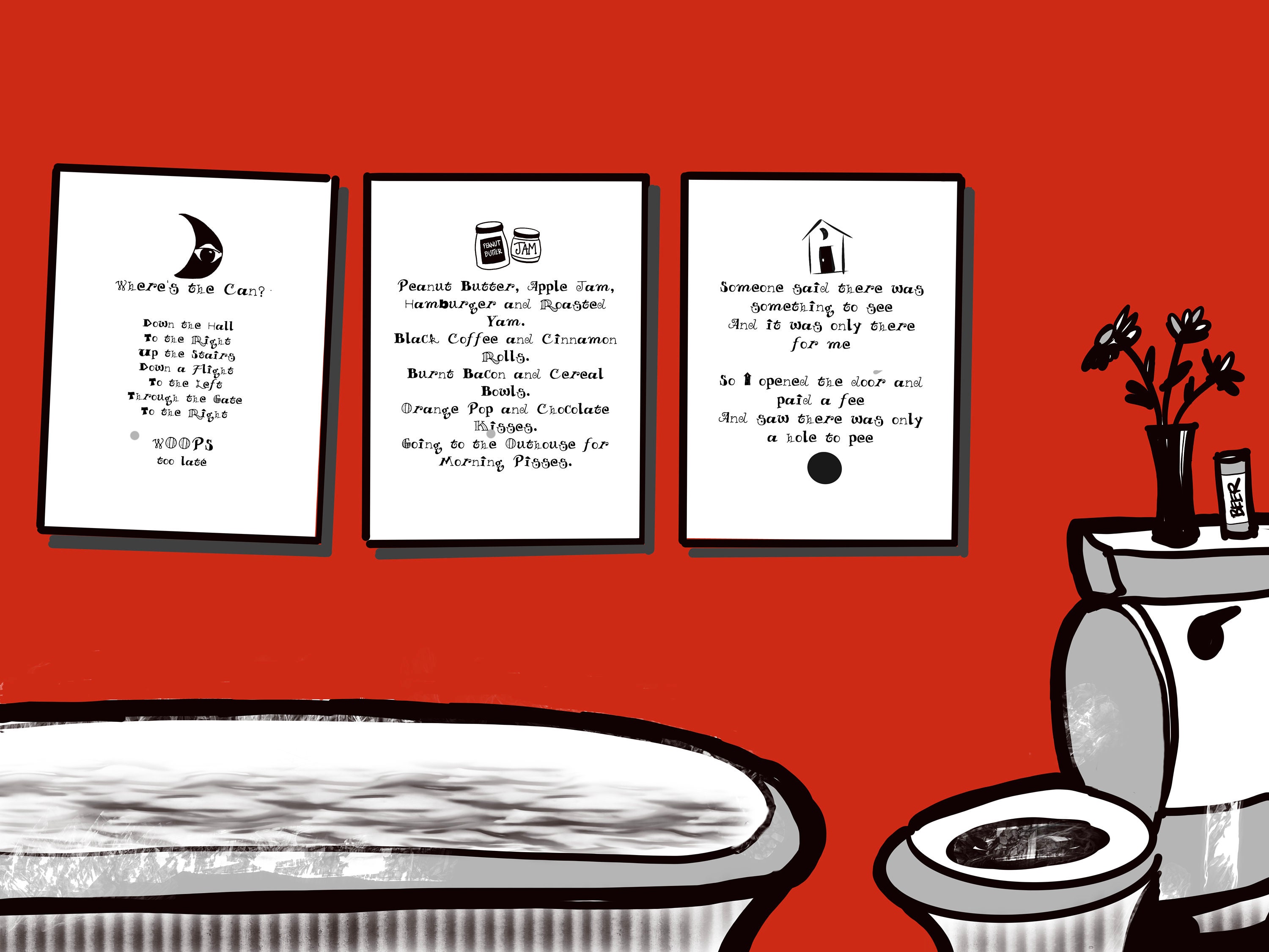 Bathroom Wall Art, Humorous Bathroom Print, Digital Bathroom Art, Funny ...