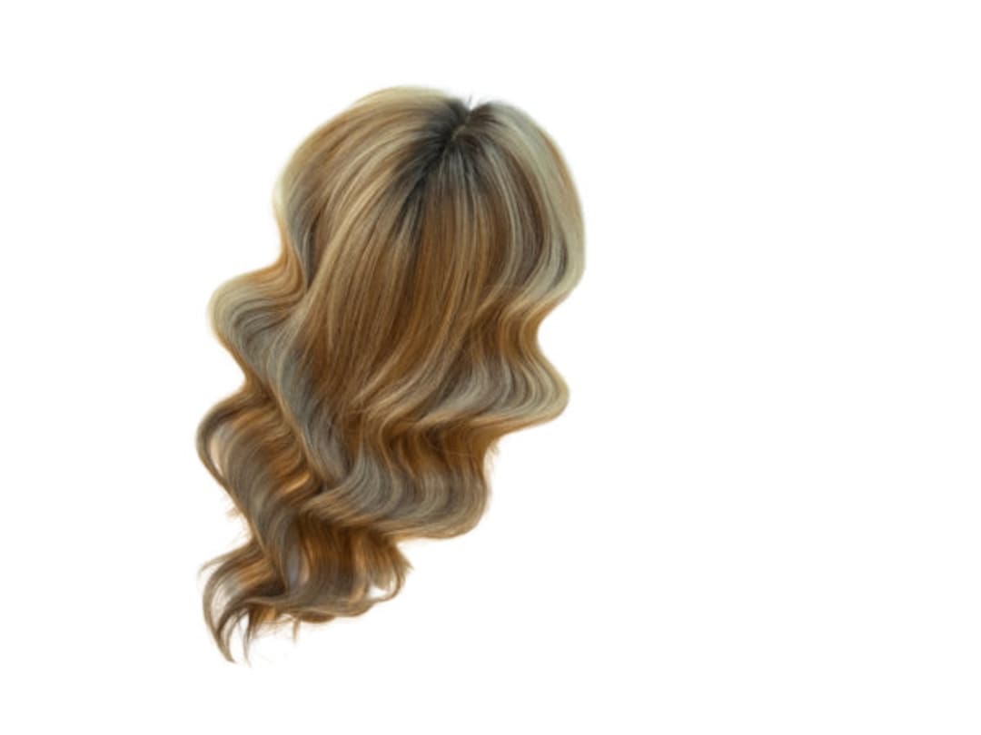 IMPROVED Blonde/balayage European Human Hair Mono Topper. Cuticle ...