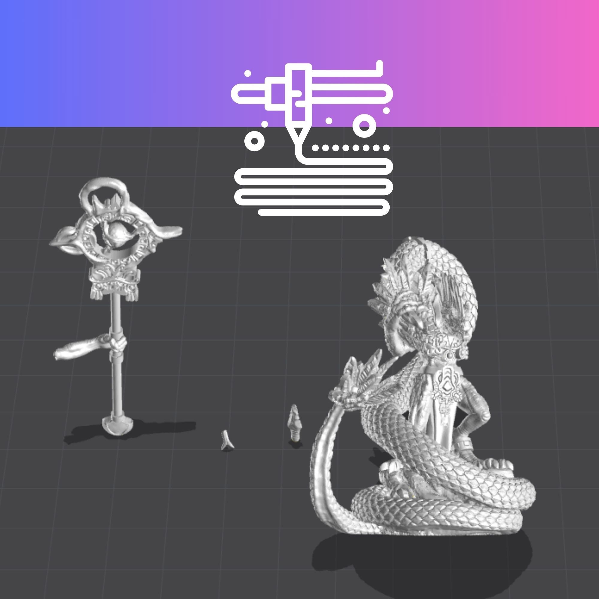 April Hero Lost Kingdom STL File for 3D ,printing,romance Stl File,fantasy 3d Print, Kings of ...