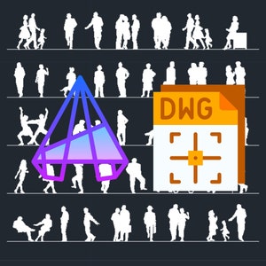 Autocad DWG- 2D View People Blocks Human, Autocad File,autocad 2D ...