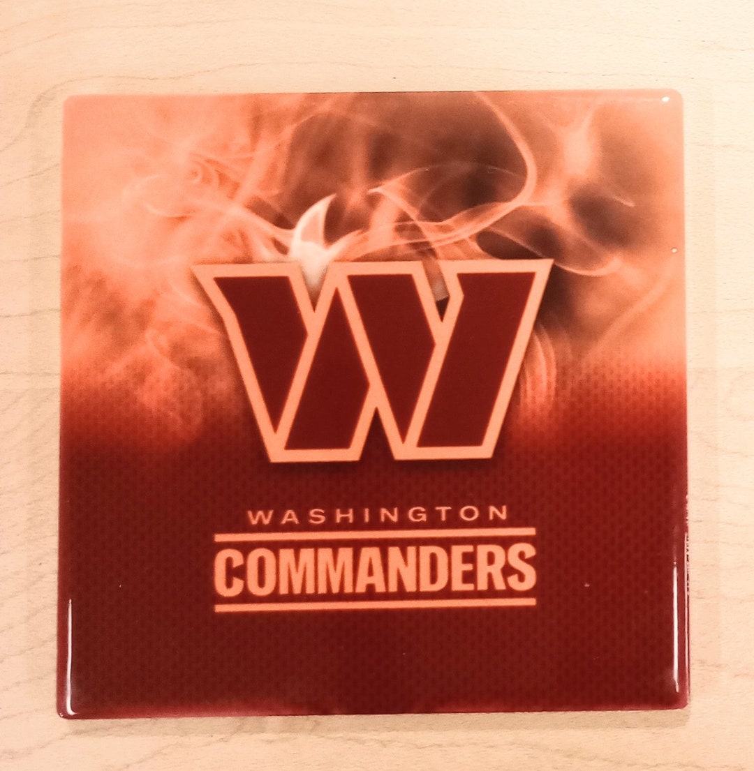 Washington Commanders Handcrafted Ceramic Table 2pc Coasters Set - Etsy