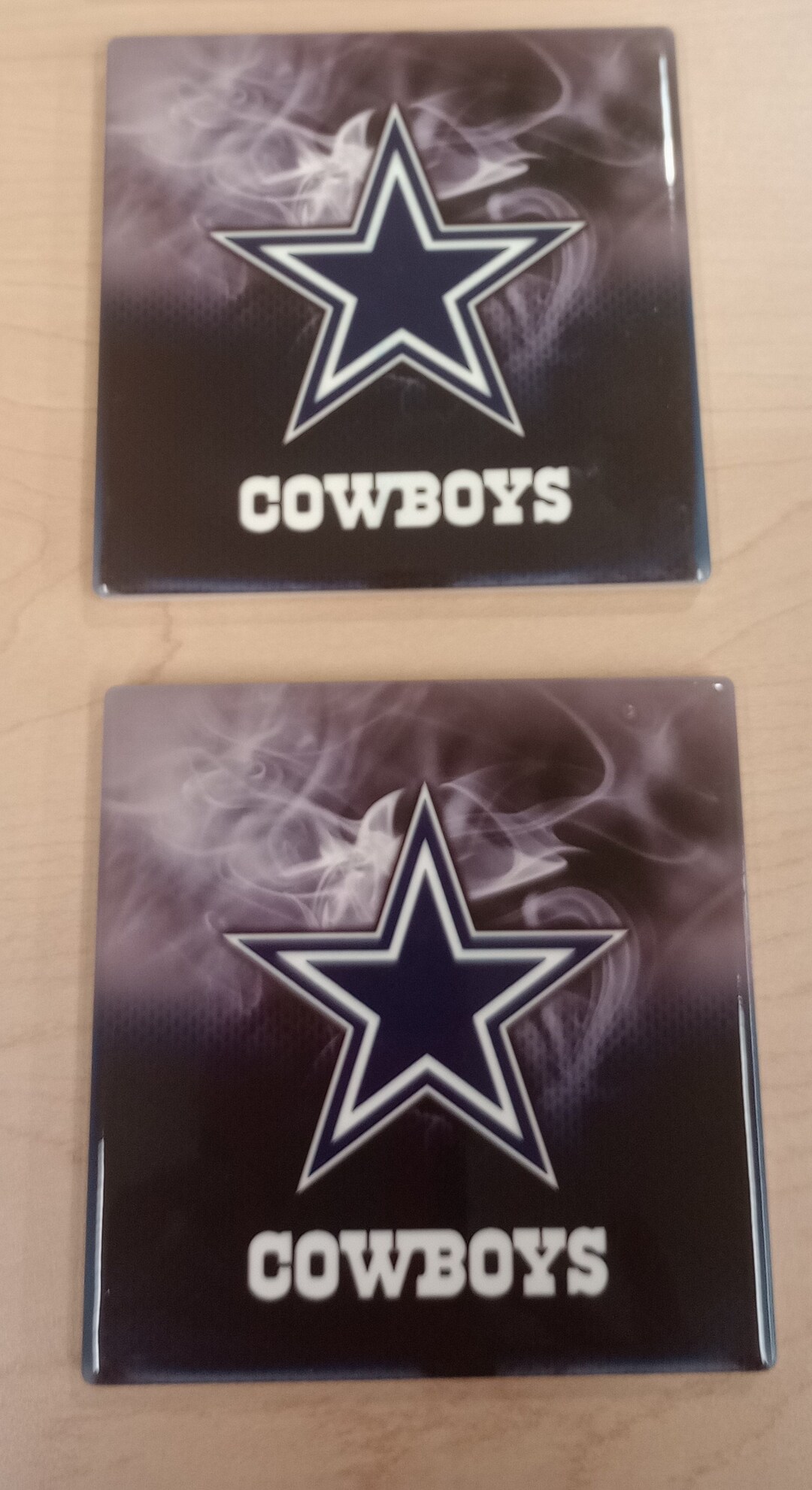 Dallas Cowboys Handcrafted Square Ceramic Table Coaster 2pc Set - Etsy