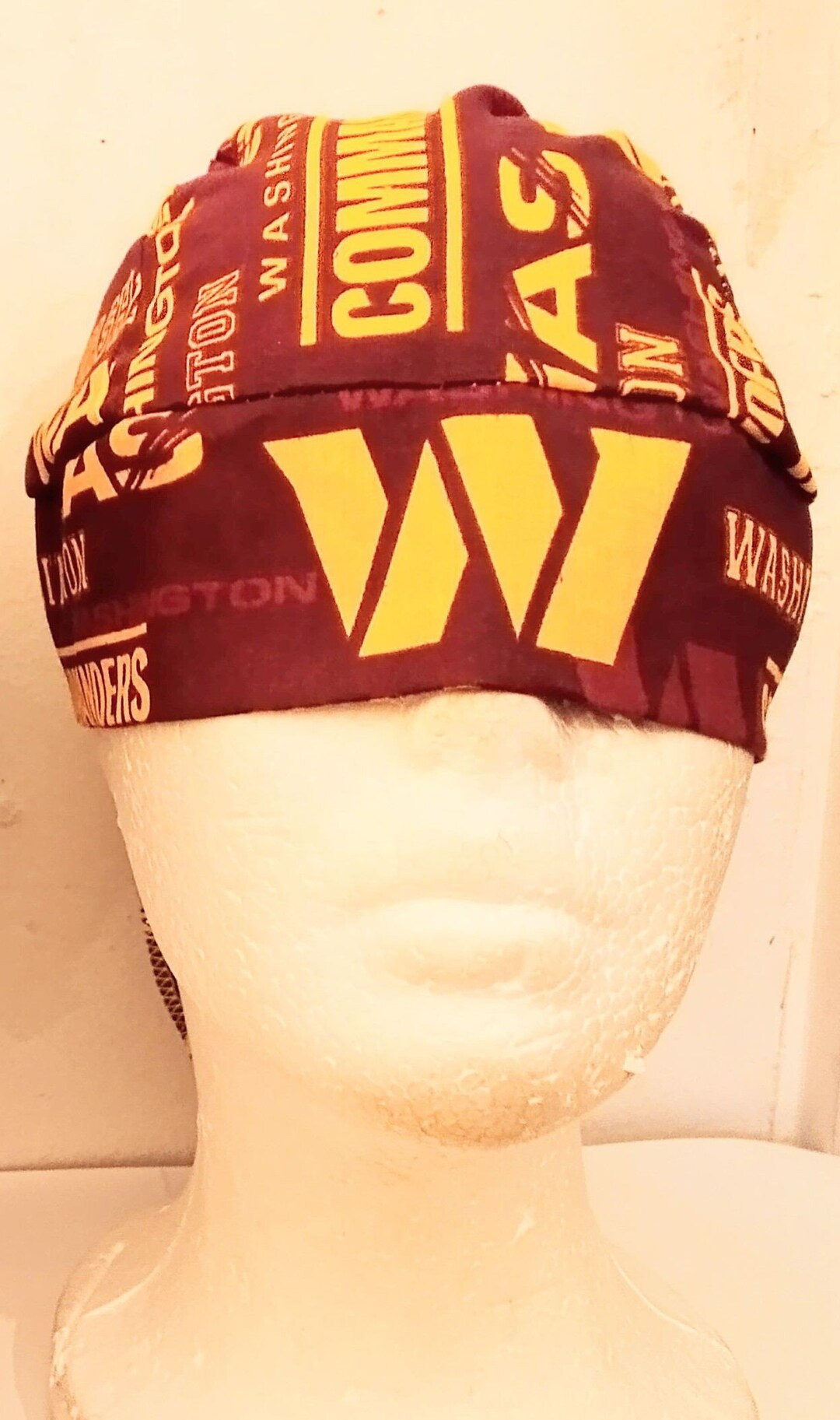 Washington Commanders Handmade Skull/beanie Cap - Etsy