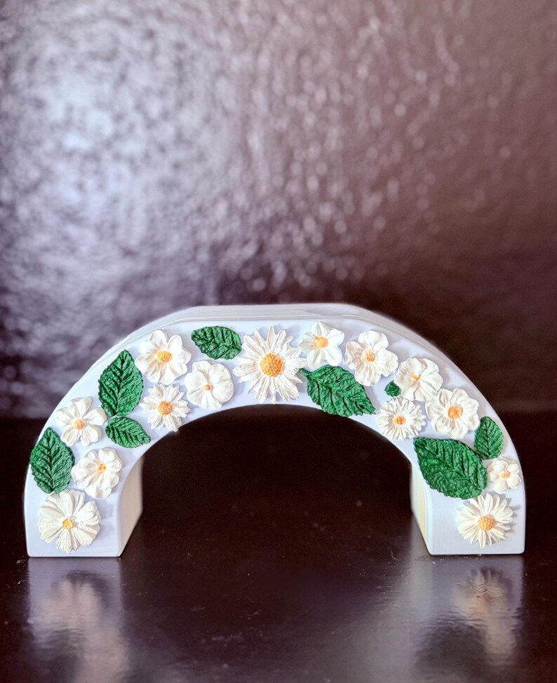 Blue and White Floral Arch Candle Holder - Etsy