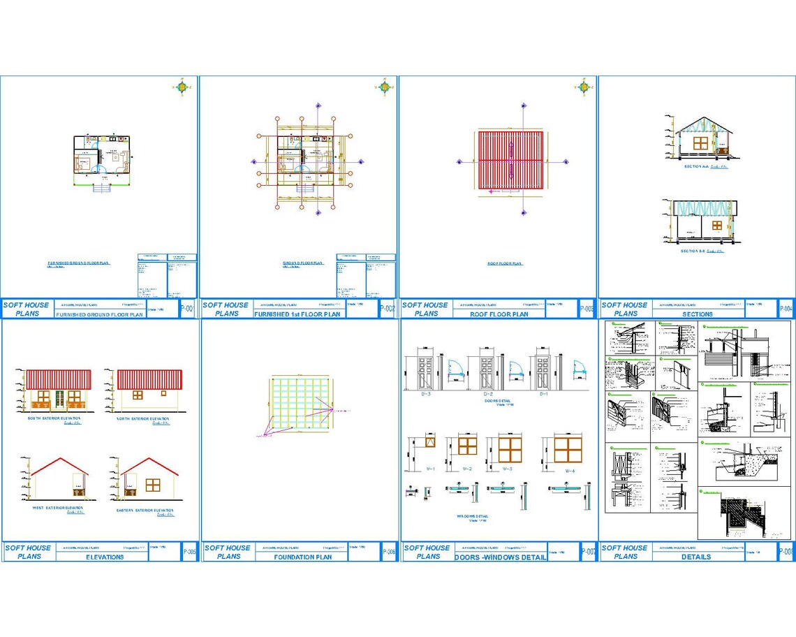 Small House Home Floor Plans Blueprint - Etsy