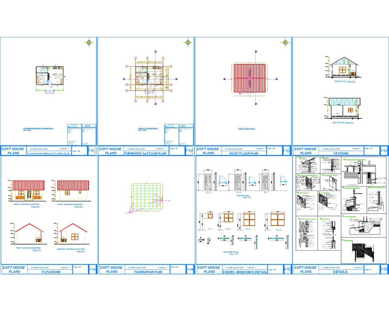 Small House Home Floor Plans Blueprint - Etsy