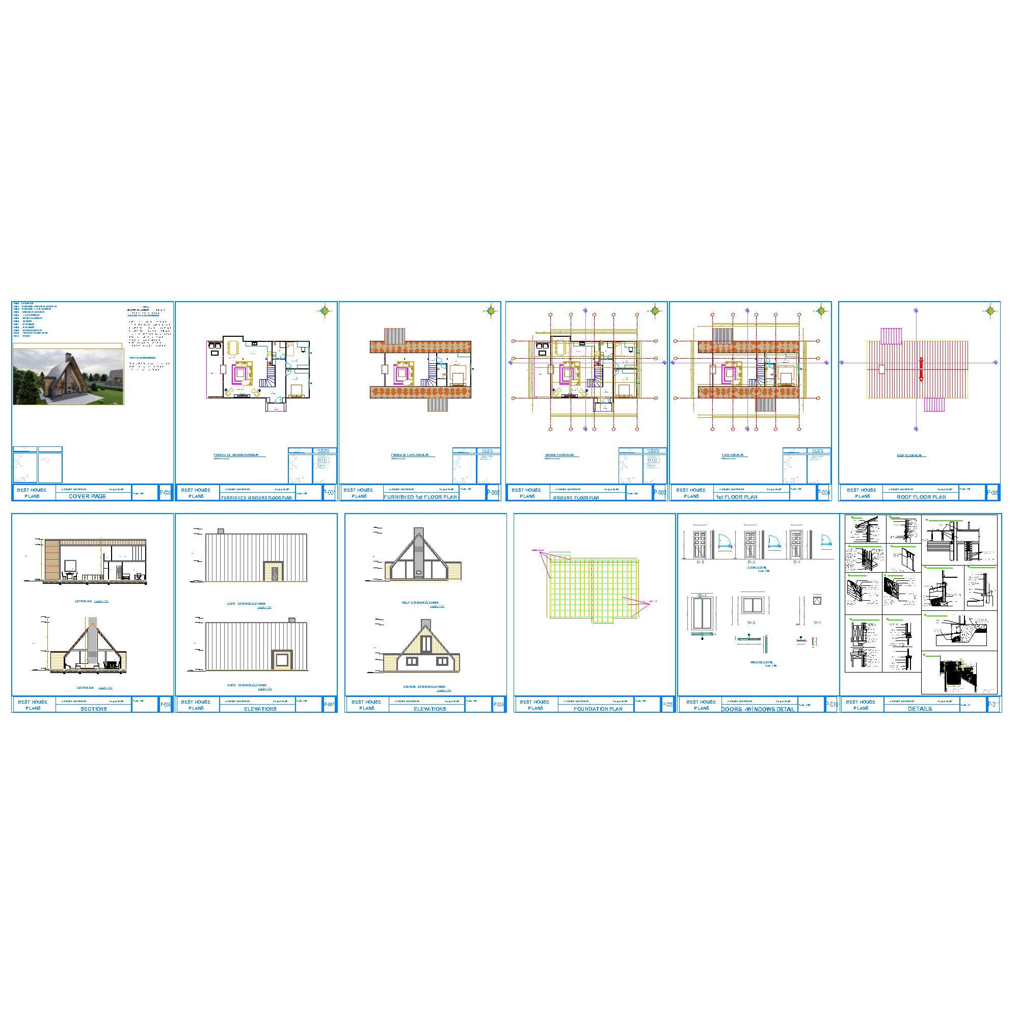 44' X 29' A-frame Cabin DIY Plans, Blueprint - Etsy