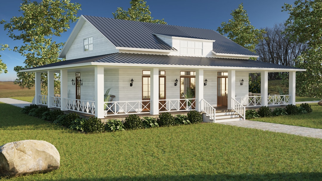 Modern Cottage House Plans Etsy