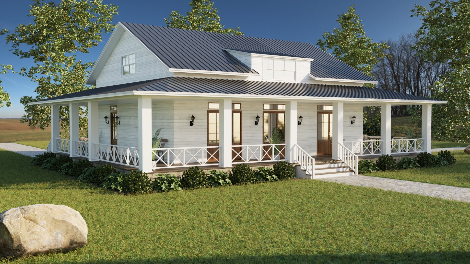 One Story Farmhouse Plans