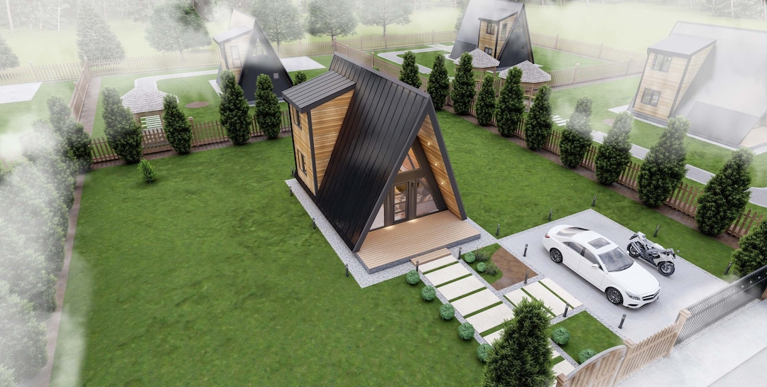 A-frame House Architectural Plans, Large A Frame Blueprint PDF - Etsy