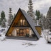 Two-story A-frame House Plans With 3 Bedrooms - Etsy UK