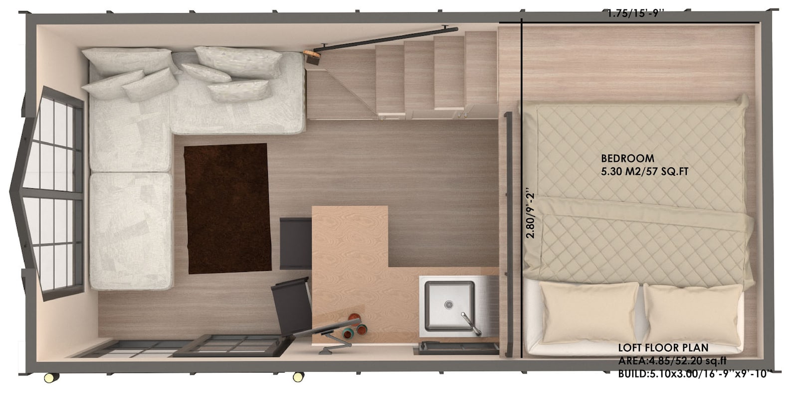 Tiny House Cabin Plan, Prefab Tiny House Blueprint - Etsy