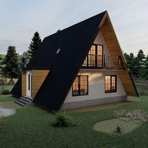 Two-story A-frame House Plans With 3 Bedrooms - Etsy