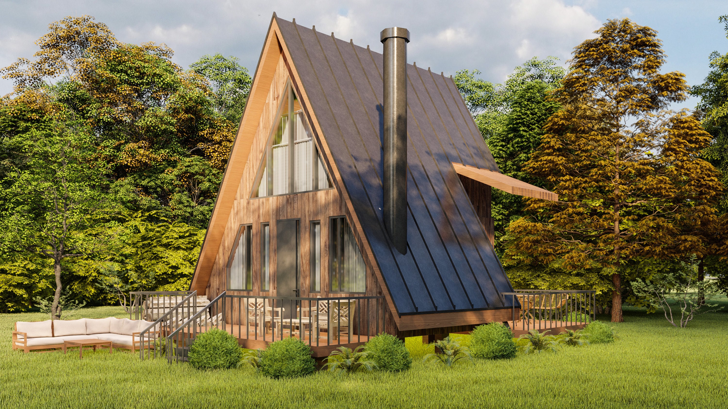 Tiny A Frame House Plans, A-frame Diy Blueprint - Etsy