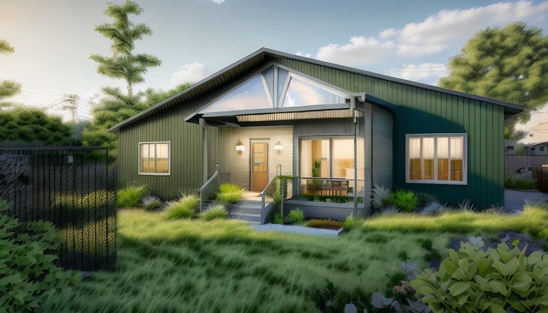 Single Story Cottage House Plans, Modern Cottage Blueprints - Etsy