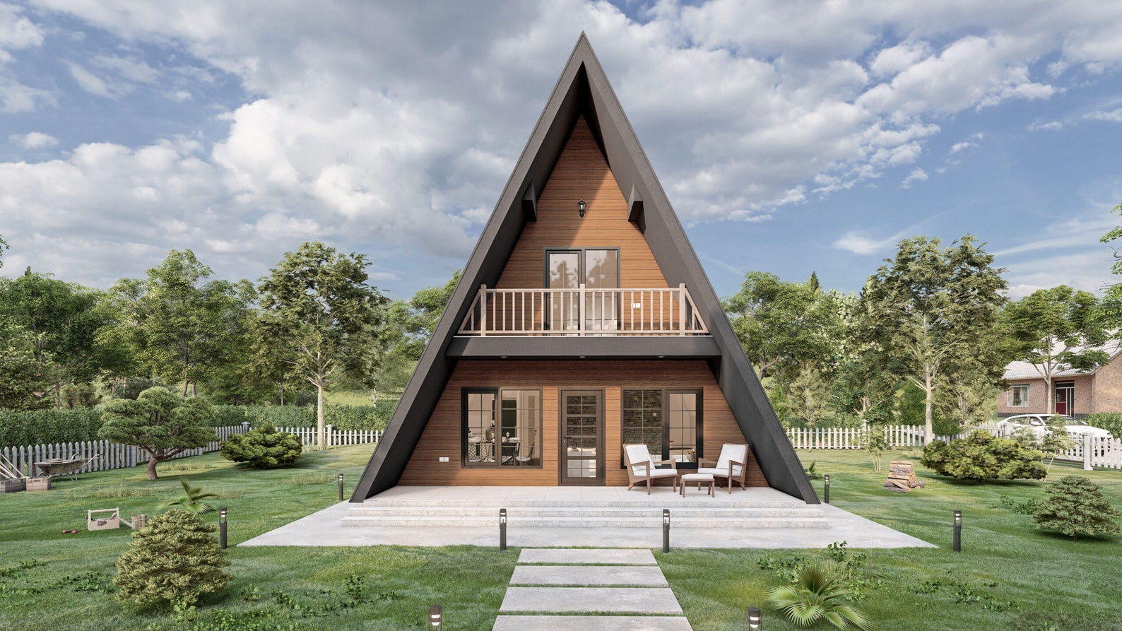 23' X 34' A-frame Cabin Plans, Architectural Design 1325 SF Blueprint ...