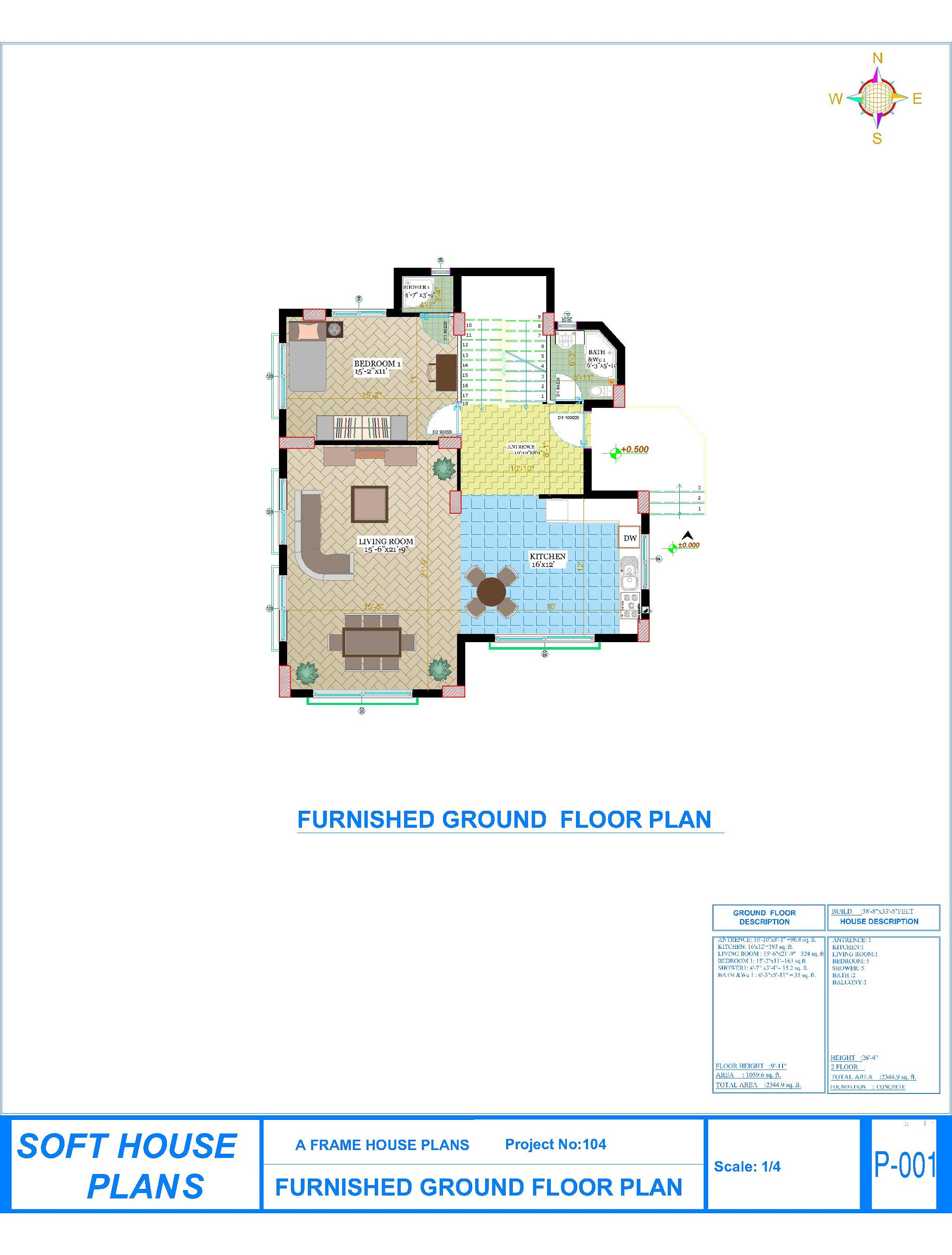 Five Bedroom House Plans, Modern Cottage Home House Plans Blueprint - Etsy