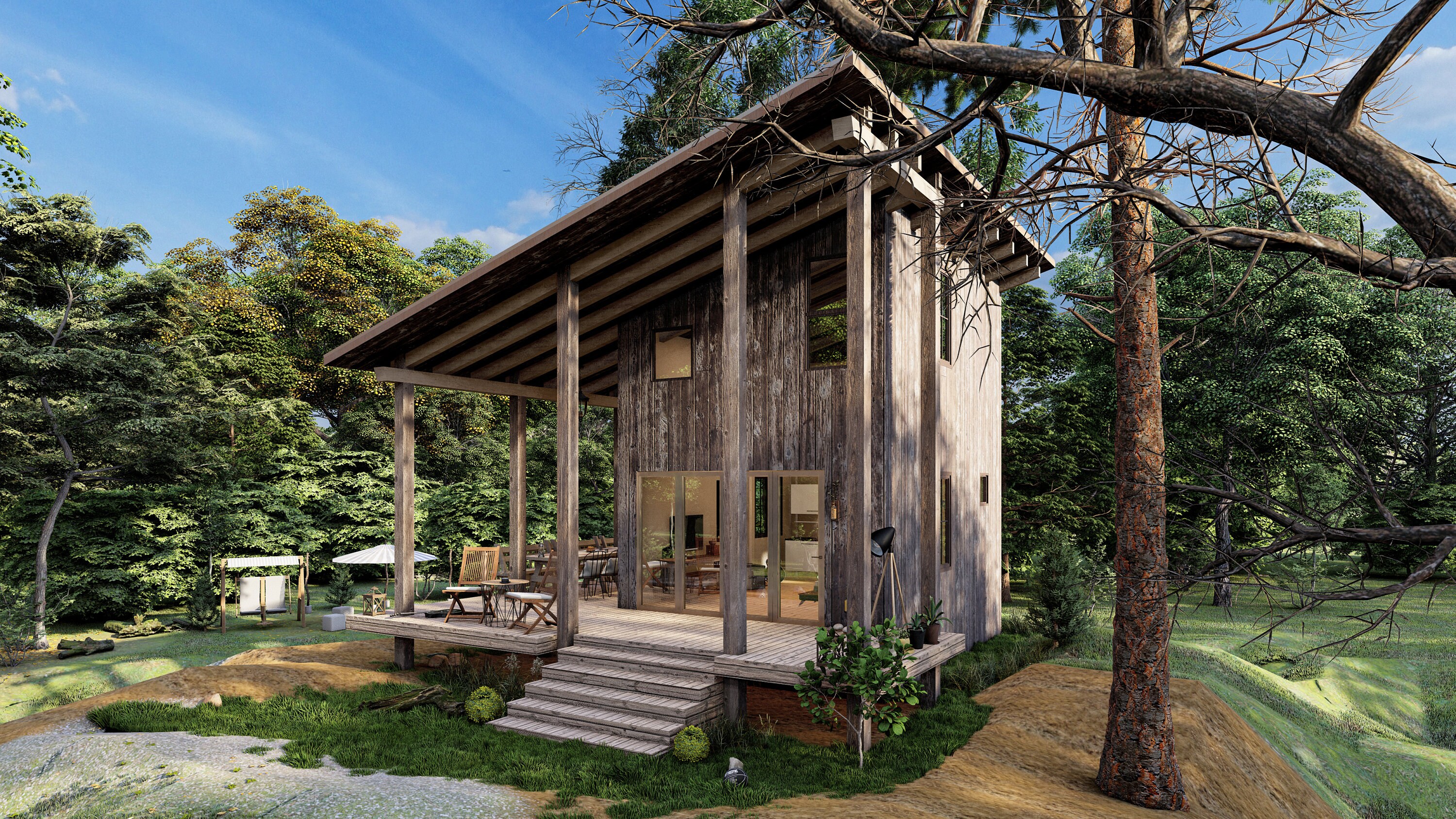 Tiny A Frame House Plans, Small Cabin Plans Blueprint - Etsy