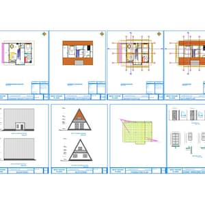 Two-story A-frame House Plans With 3 Bedrooms - Etsy UK