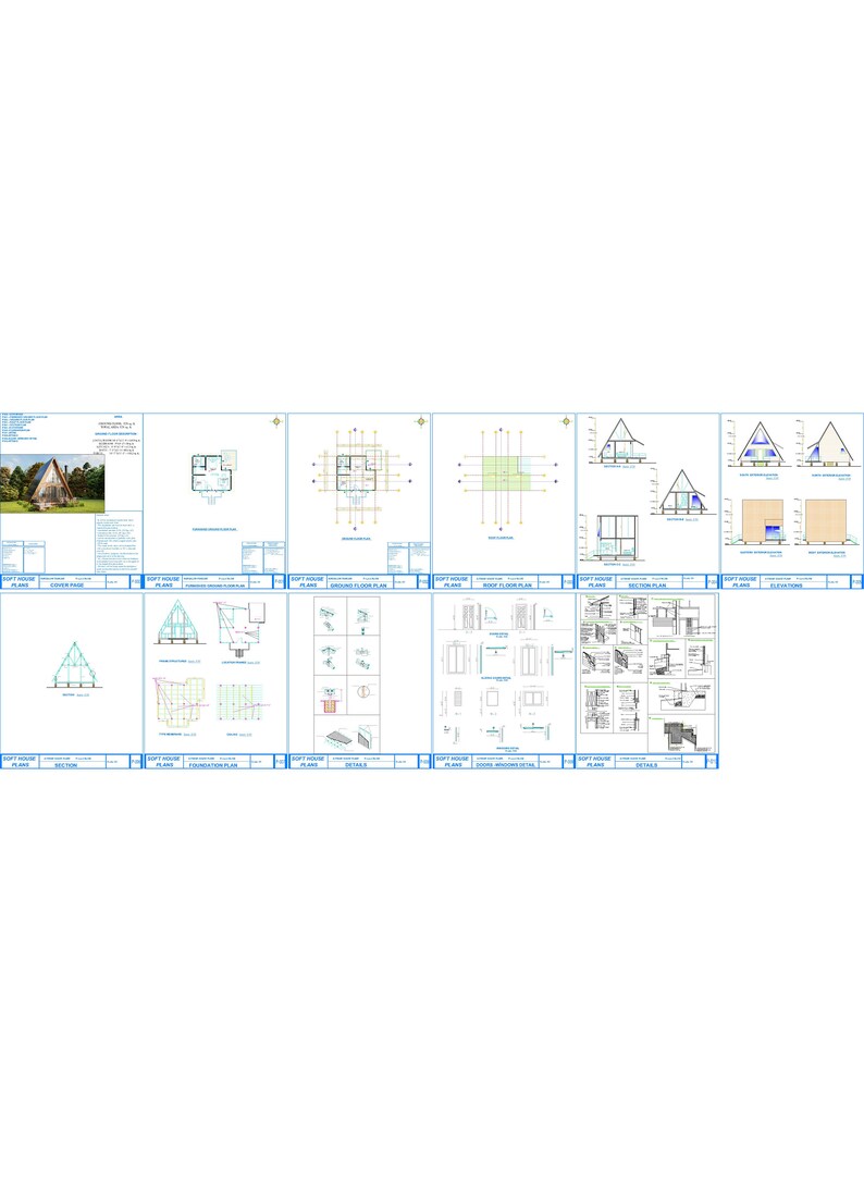 Tiny A Frame House Plans, A-frame Diy Blueprint - Etsy