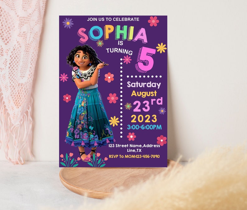 Editable Encanto Birthday Party Invite | Encanto Birthday Invitation ...