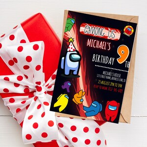 Among Us Party Invite | Editable and Personalized Among Us Invitation ...