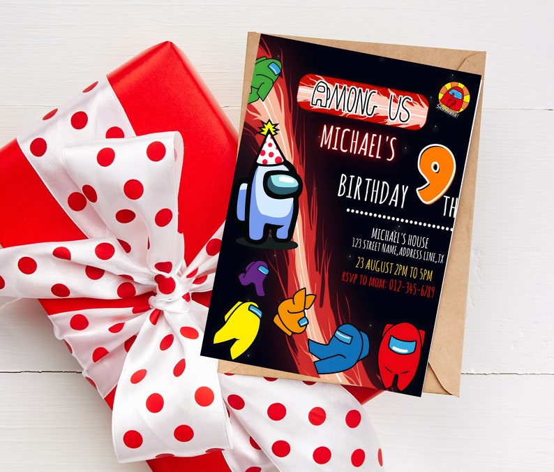 Among Us Party Invite | Editable and Personalized Among Us Invitation ...