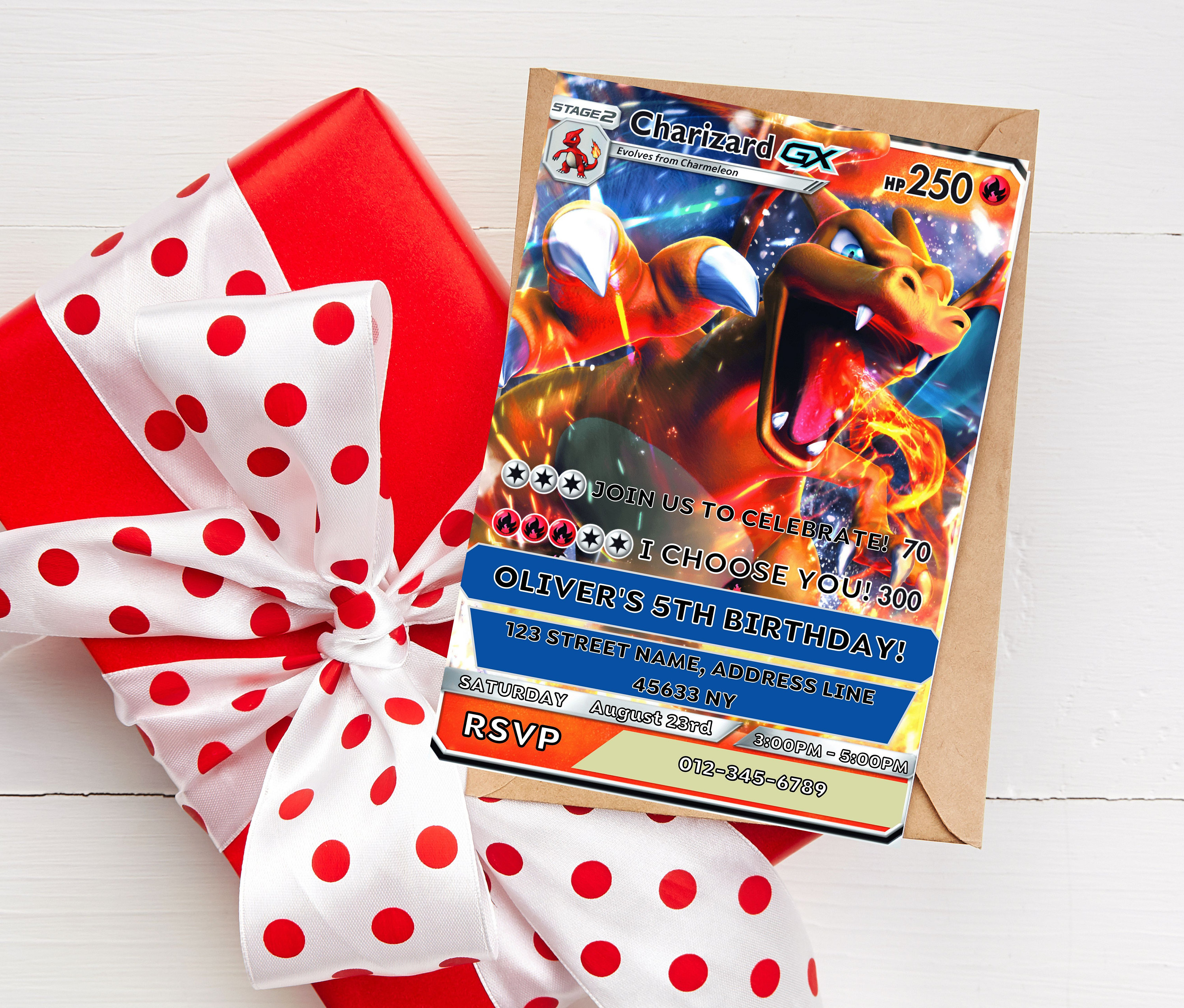 Pokemon Card Birthday Party Invite Pokemon Birthday - Etsy