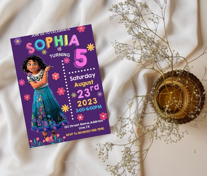 Editable Encanto Birthday Party Invite | Encanto Birthday Invitation ...