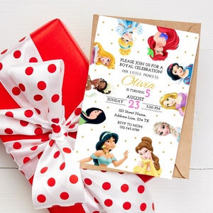 Princess Invitation | Editable Princess Birthday Party Invite | Digital ...