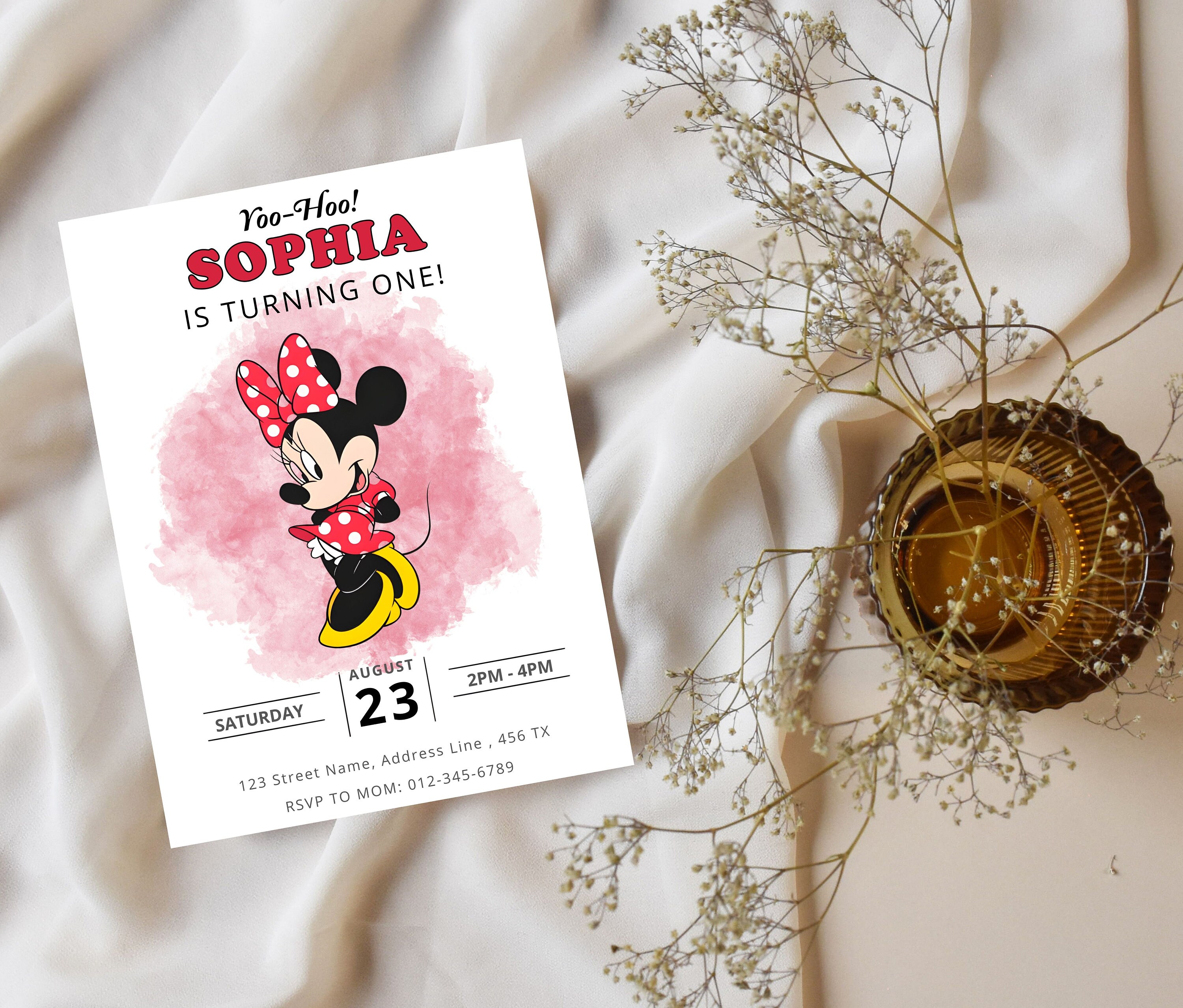 Mickey Mouse Invitation Editable Mickey Mouse Party Invite - Etsy