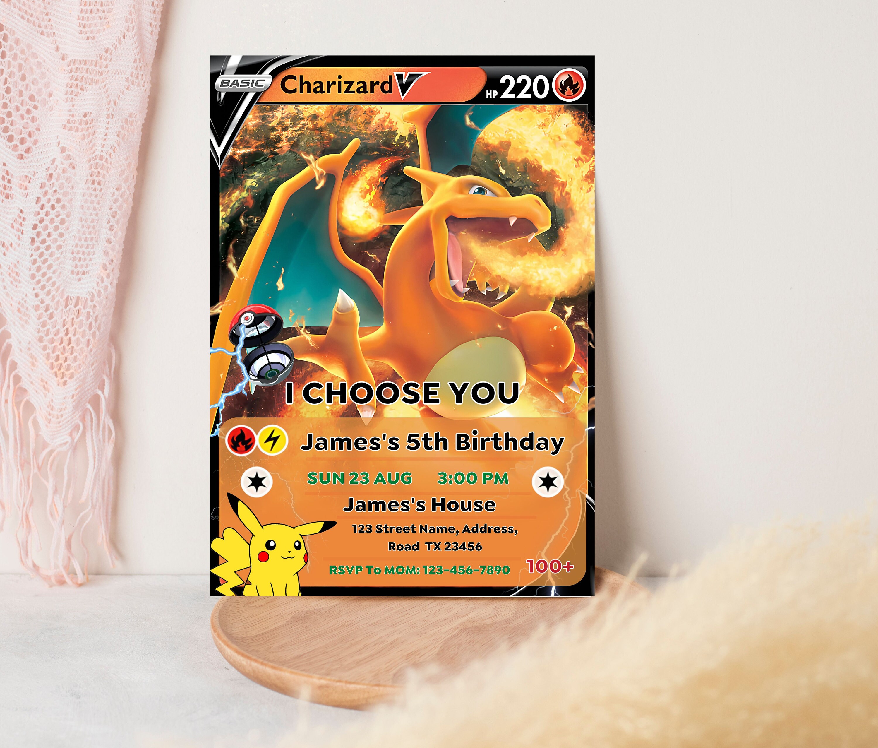 Pokemon Birthday Invitation Pokemon Card Birthday Party - Etsy Australia