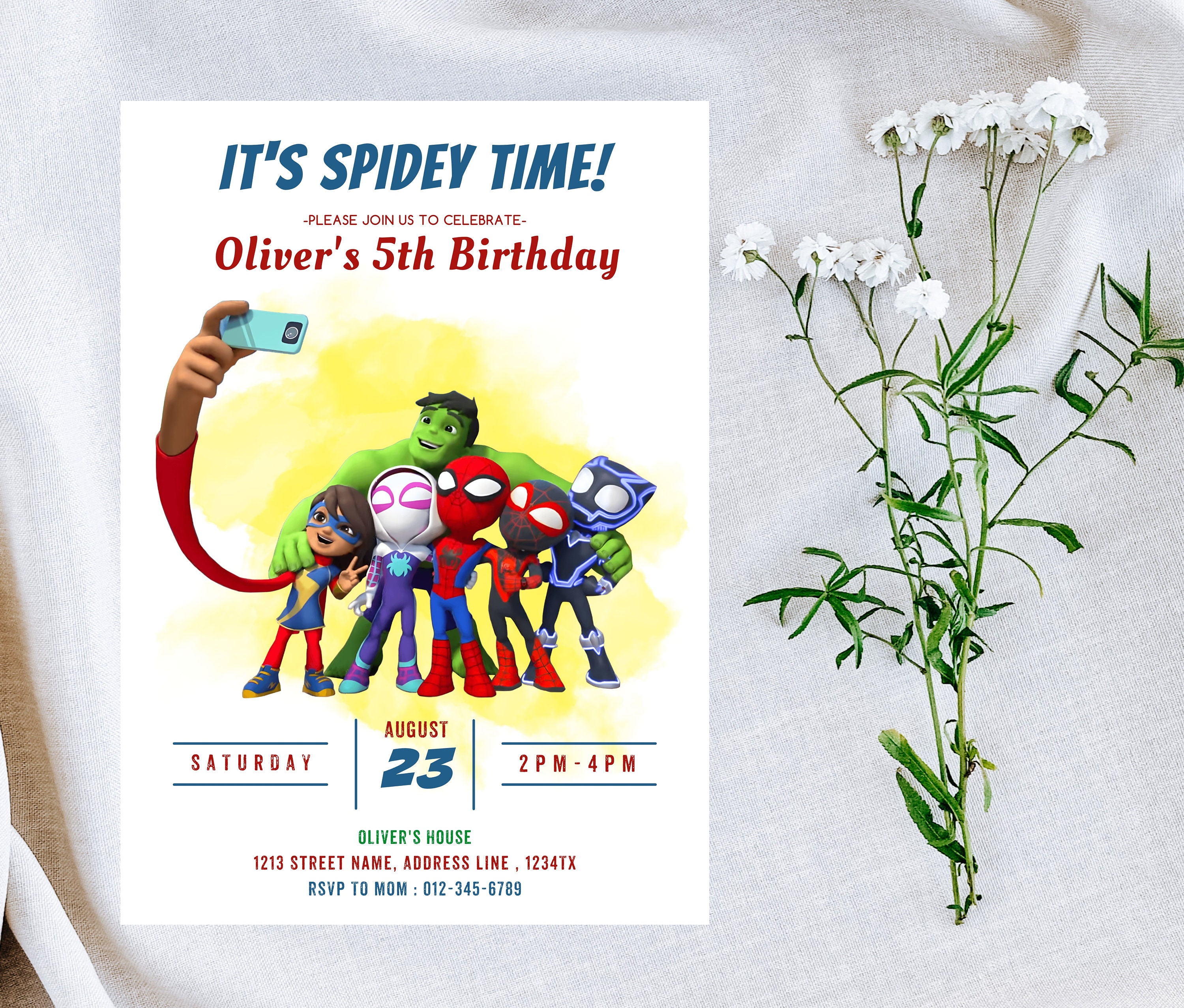 Editable Spidey Birthday Invitation Spidey and His Amazing - Etsy