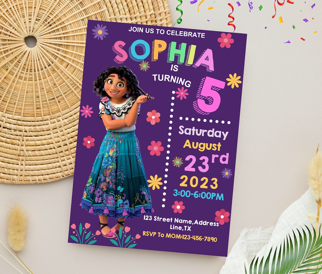 Editable Encanto Birthday Party Invite | Encanto Birthday Invitation ...