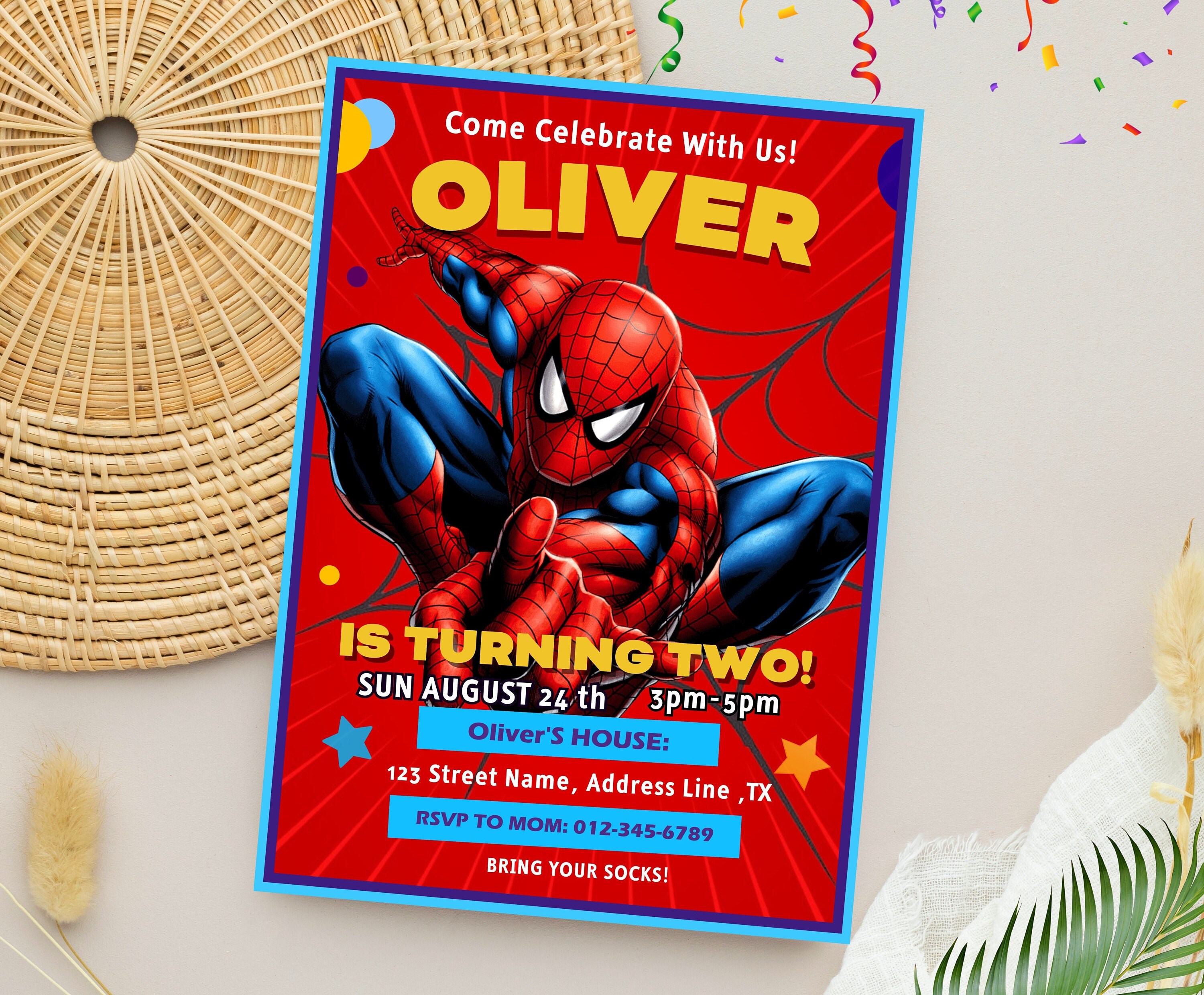 Editable Spiderman Invitation Spiderman Birthday Party - Etsy Australia