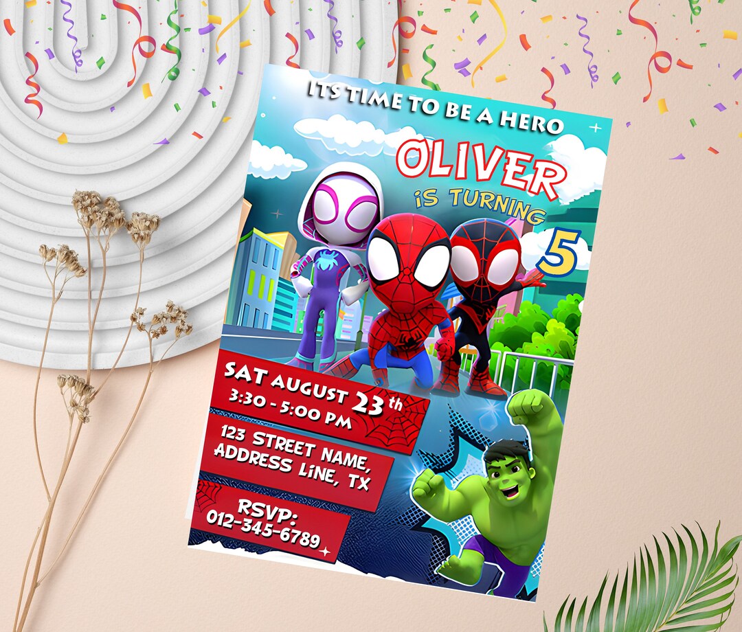 Spidey Invitation | Editable Spidey and His Amazing Friends Birthday ...