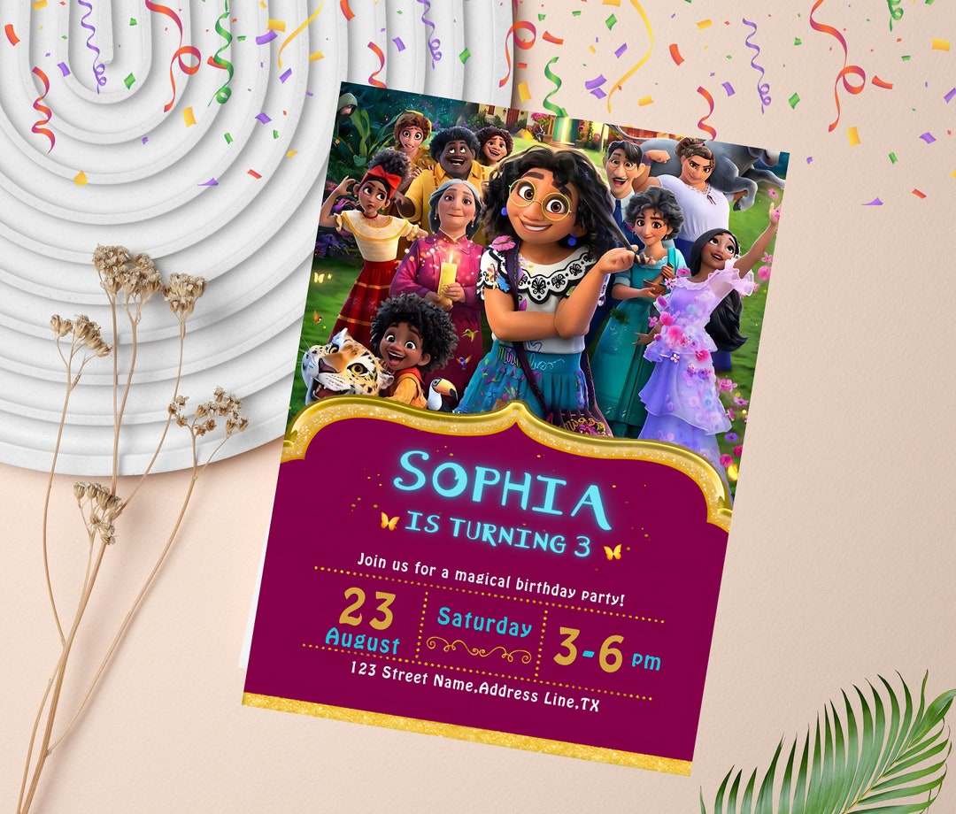 Encanto Birthday Invitation | Editable Encanto Party Invite | Digital ...
