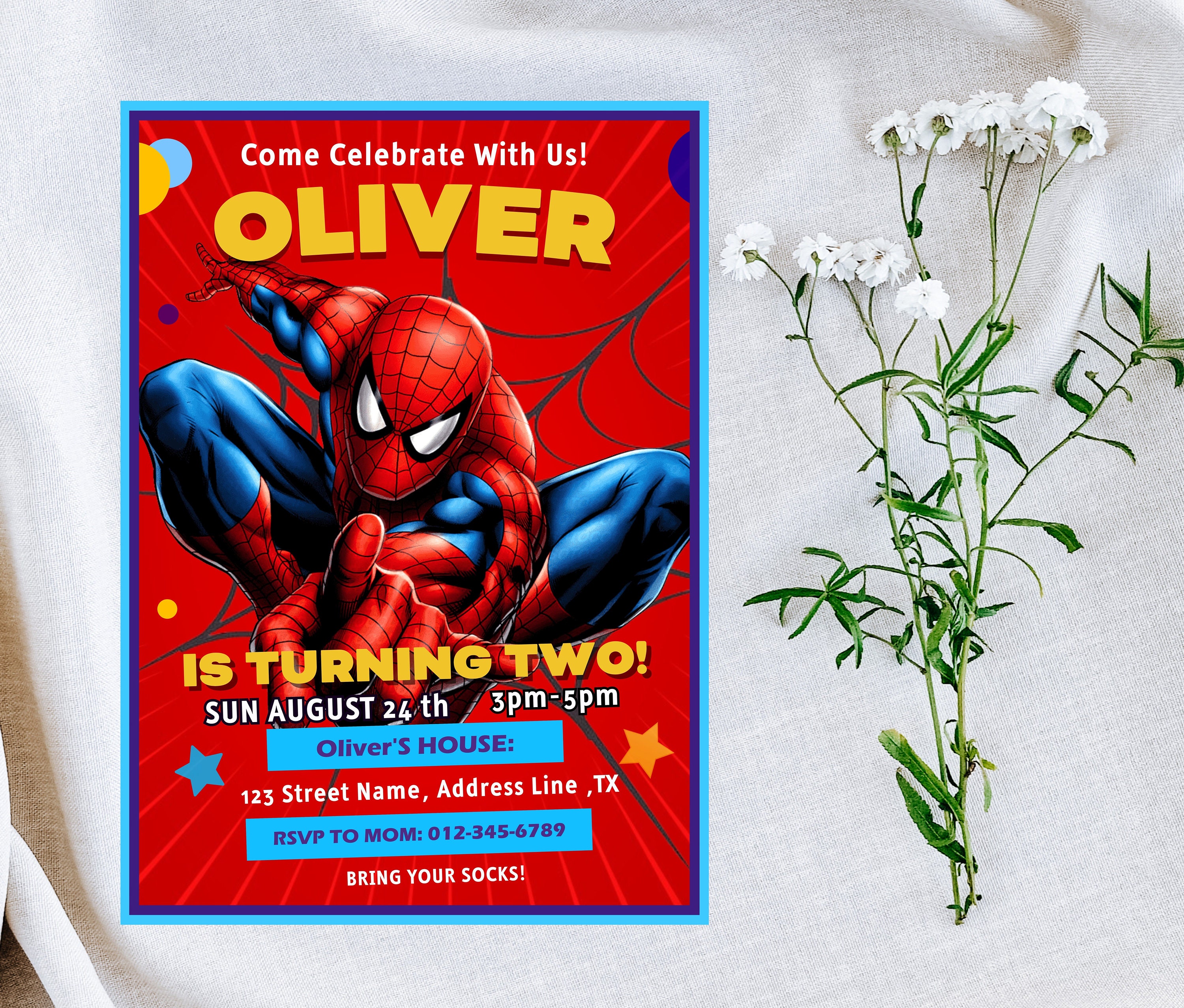 Editable Spiderman Invitation Spiderman Birthday Party - Etsy Australia