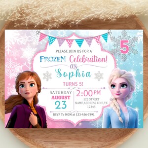 Editable Frozen Birthday Party Invite | Frozen Birthday Invitation ...