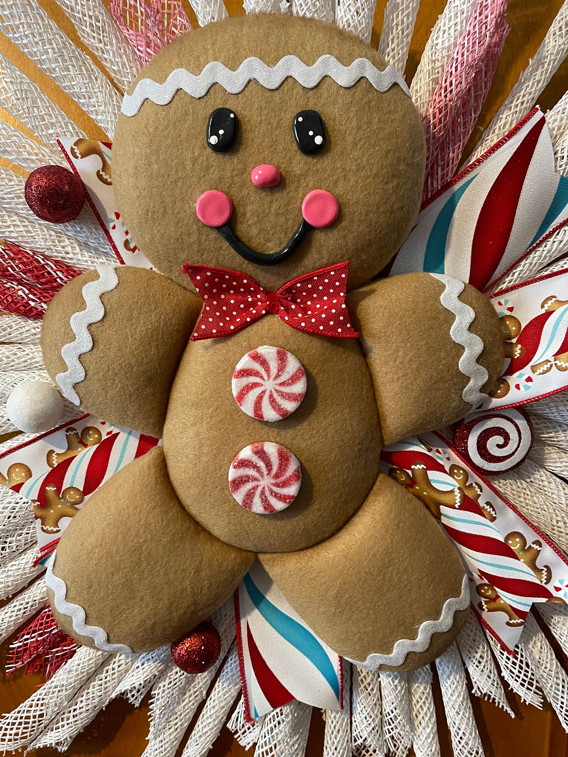 Gingerbread Man Wreath Christmas Wreath Gingerbread Man - Etsy