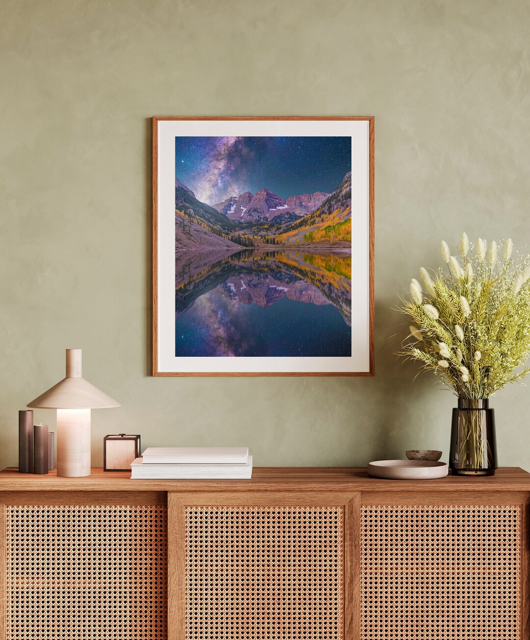 The Milky Way Galaxy Rises Over the Iconic Peaks of the Maroon Bells in ...