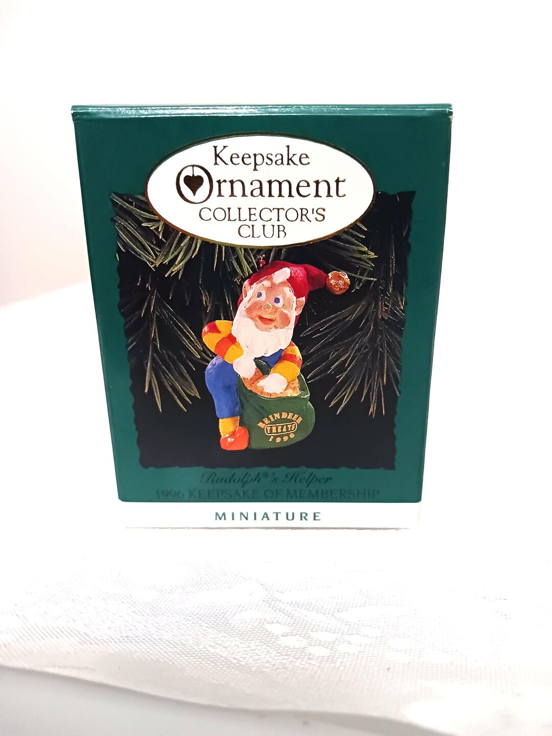 MINI 1996 Hallmark 'rudolph's Helper' Collectors Club Elf Ornament - Etsy