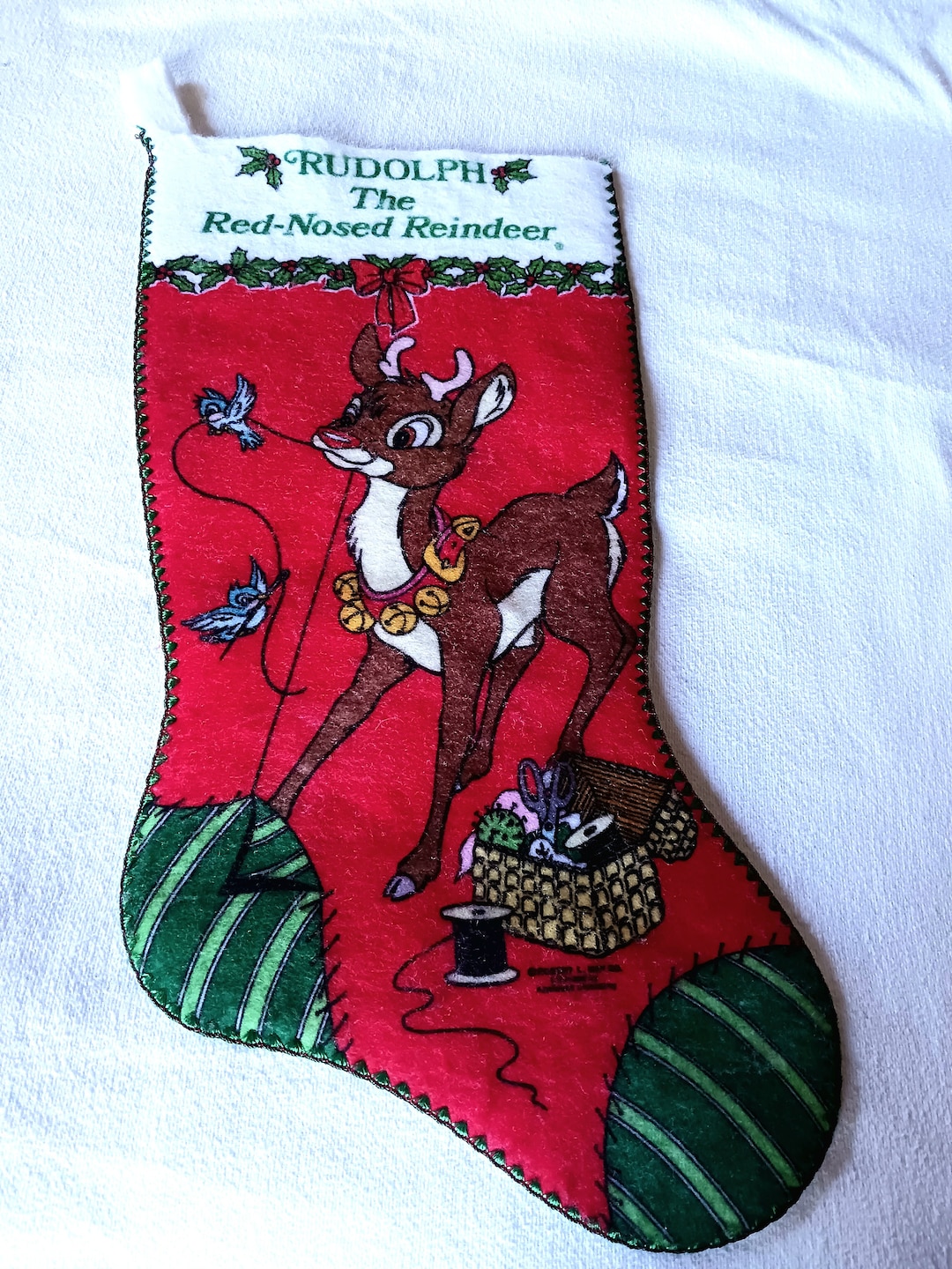Vintage Rudolph the Red-nosed Reindeer Stocking - Etsy