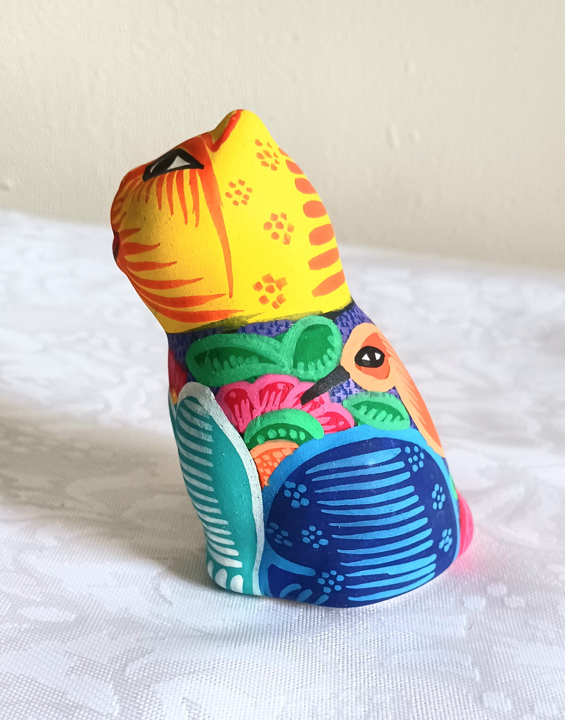 Vintage Alebrijes Style Mexican Folk Art Cat - Etsy