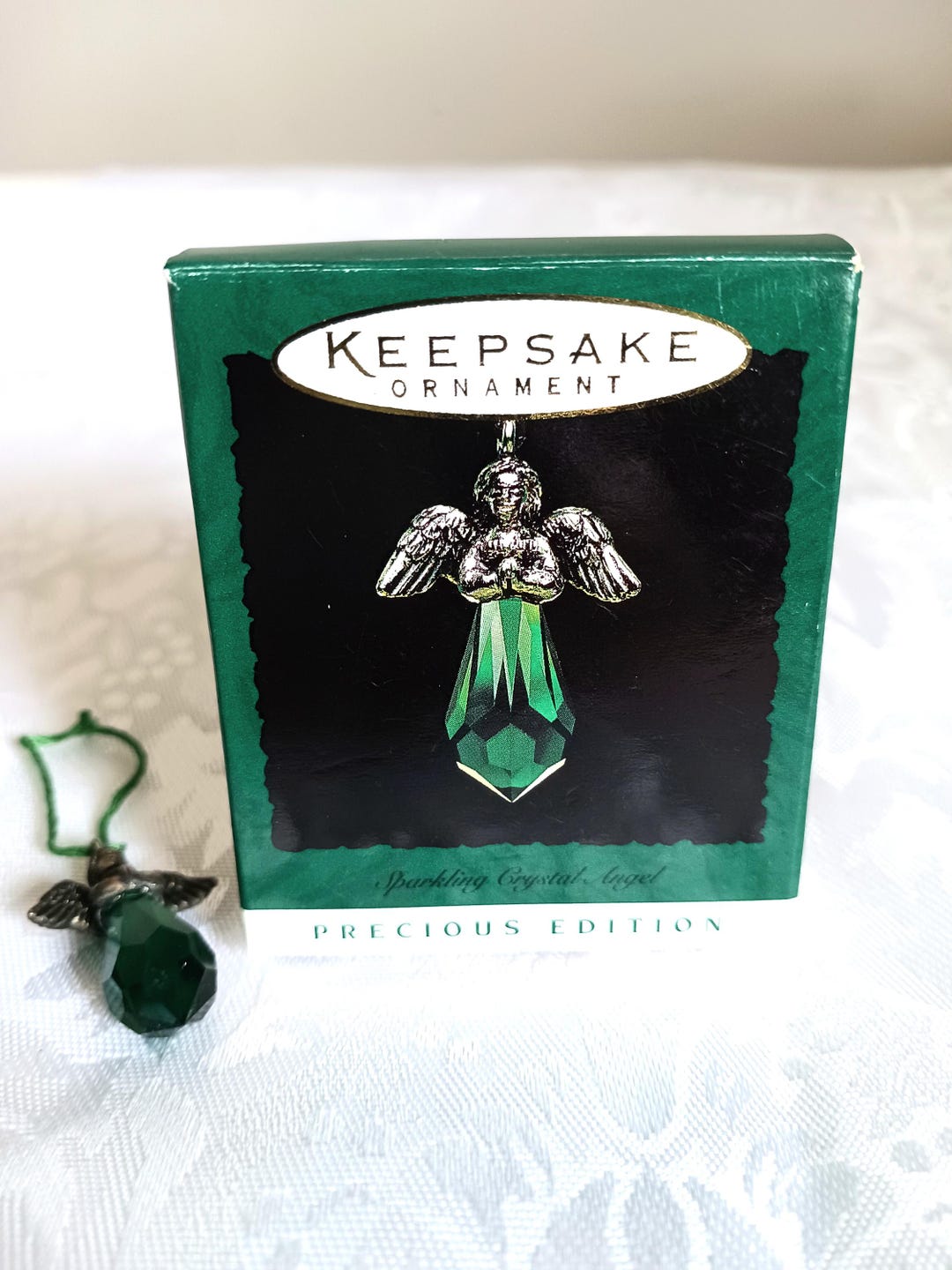 1996 MINI Hallmark 'sparkling Crystal Angel' Lead Crystal and Silver ...