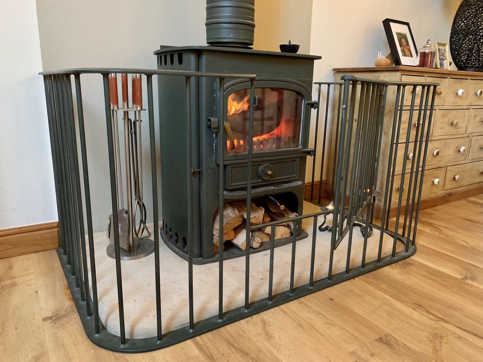 Bespoke Fire Guard With Gate Handcrafted in South Devon - Etsy UK